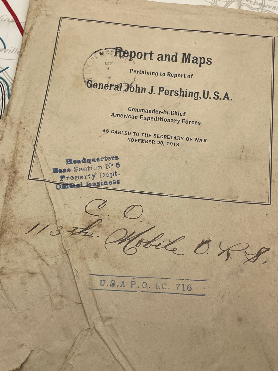 Original World War One American General Pershing's Report on Operation ...