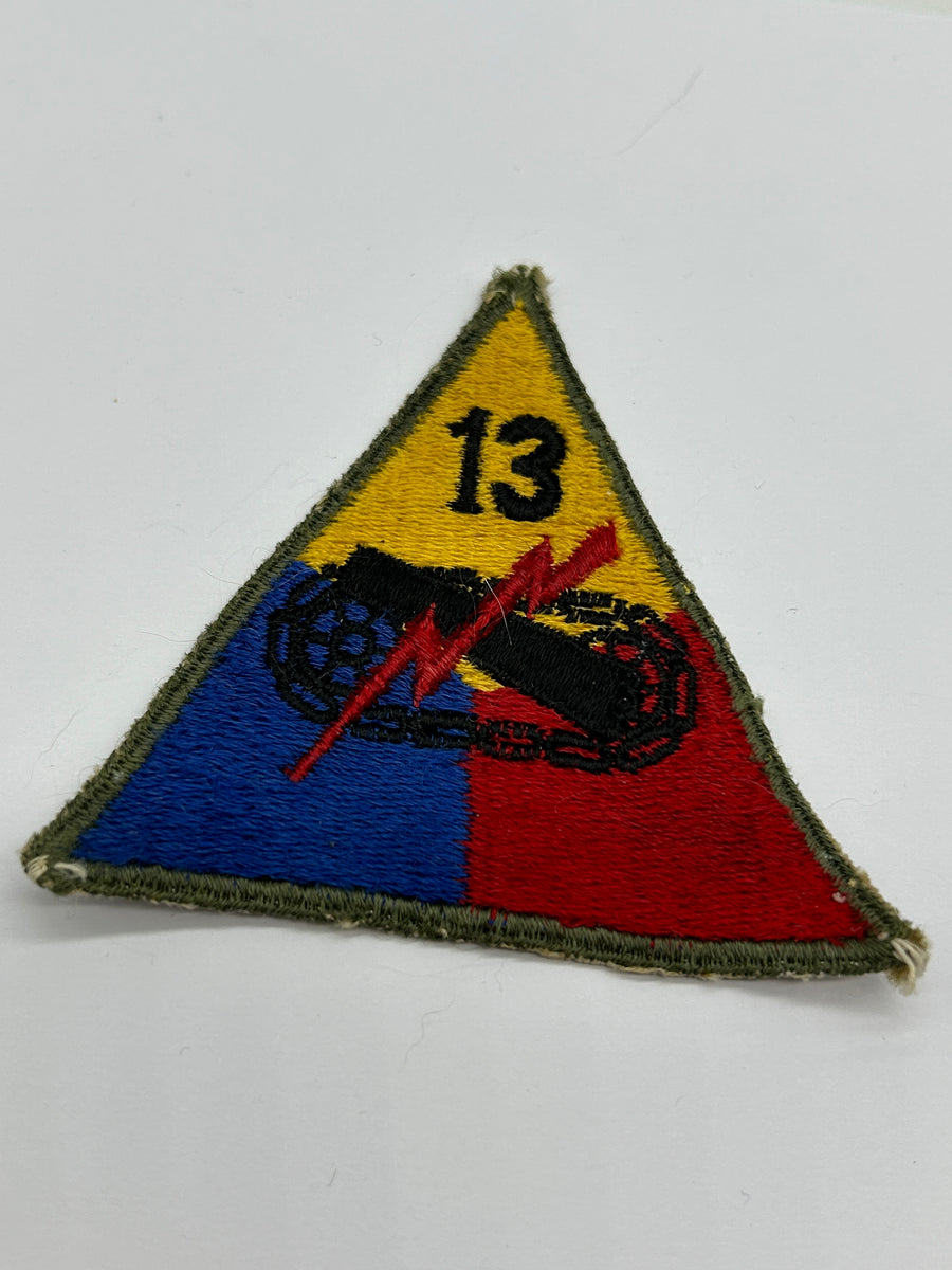 Original World War Two American 13th Armoured Infantry Division Patch ...