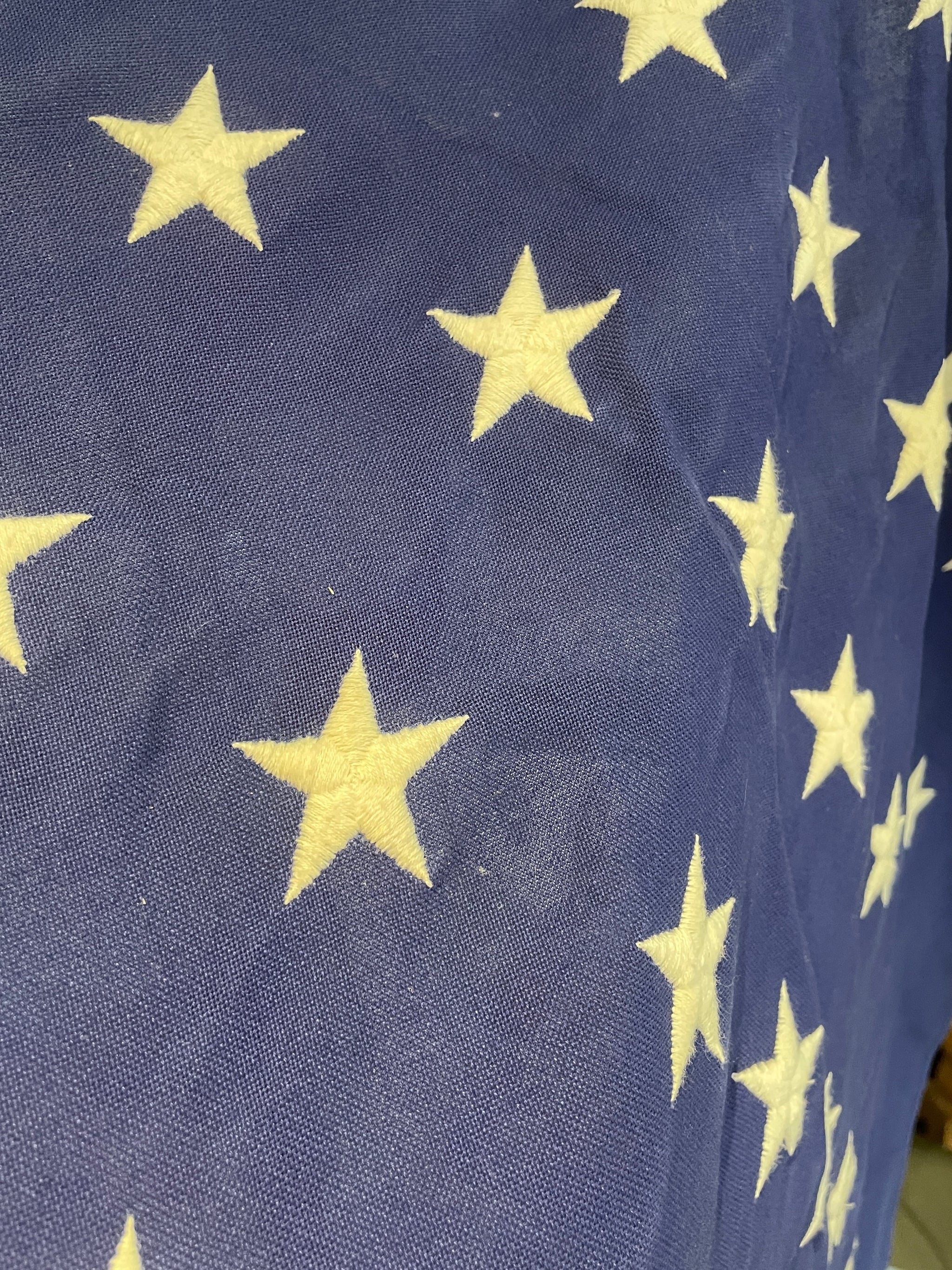Original Post World War Two American Flag, 5 1/2ft x 4 1/2ft, 50 Star ...