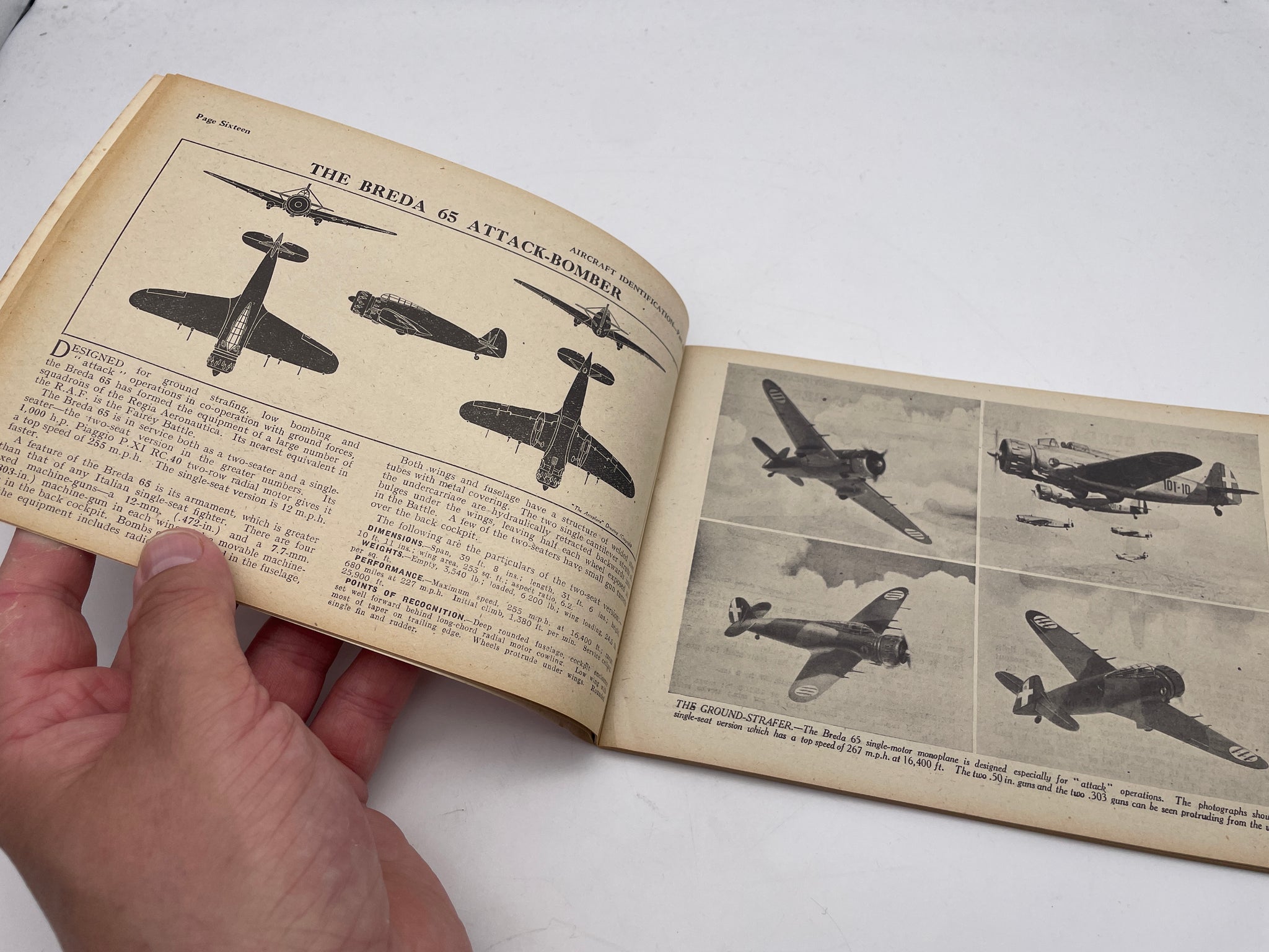Original 1941 Dated Book, Aircraft Identification Part Three, Italian ...