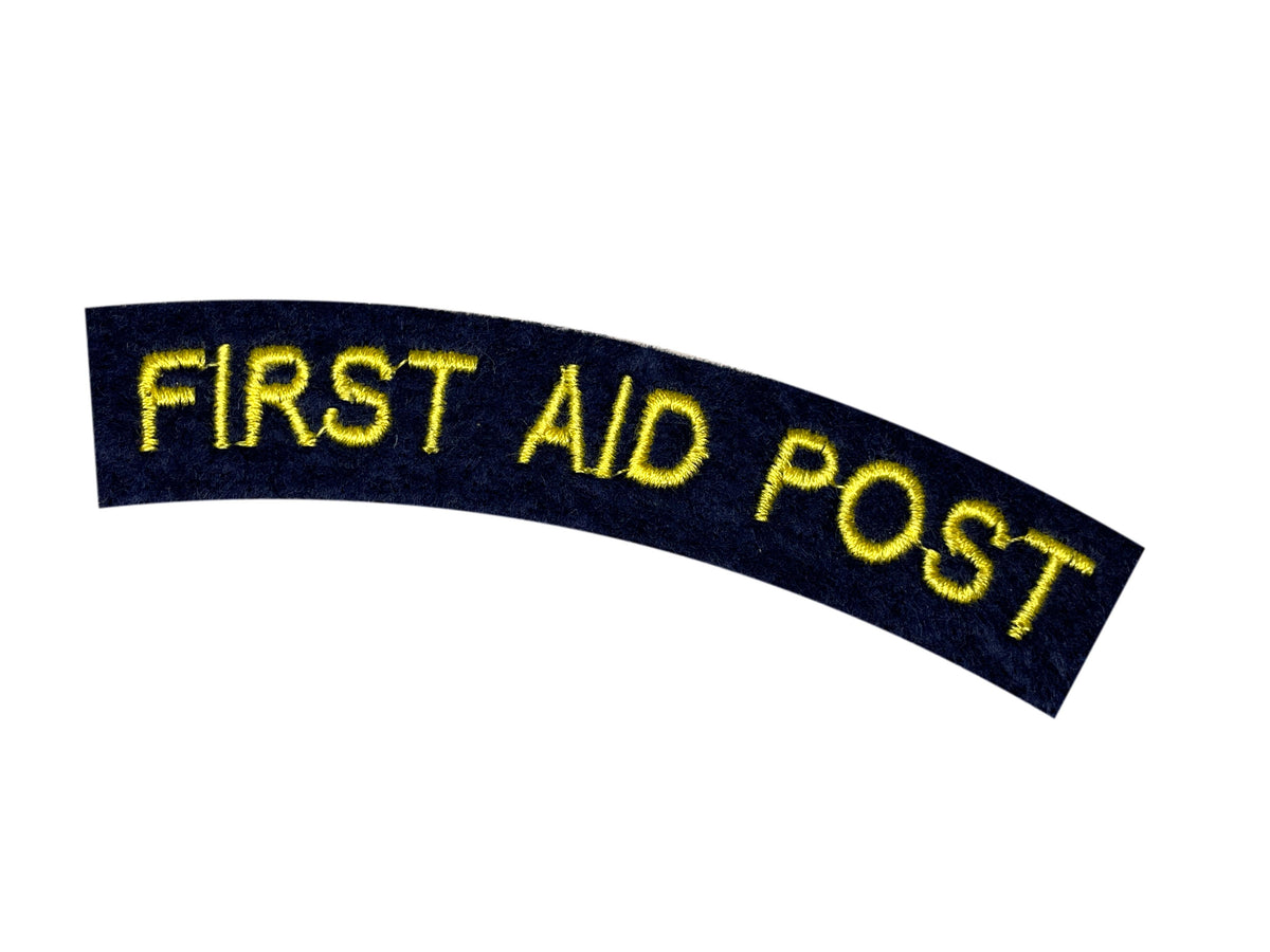 A.R.P. Warden "First Aid Post" Shoulder Title, Made in England ...