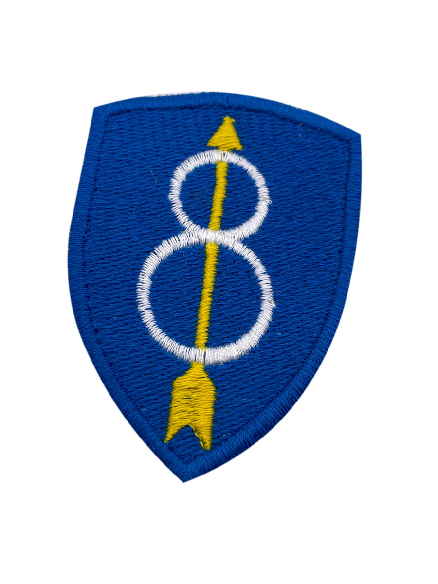 American 8th Infantry Division Patch, Made in England – Hornbeam Militaria