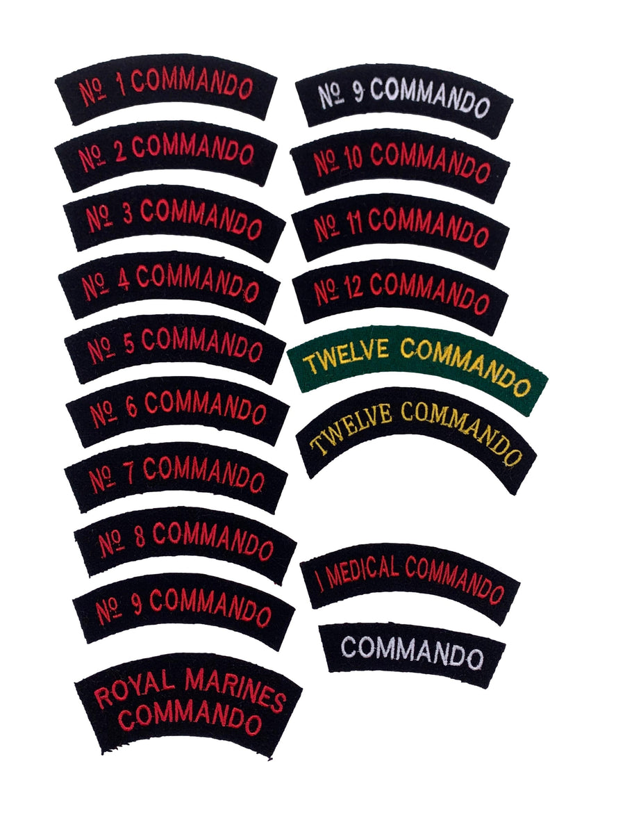Army Commandos and Royal Marines Shoulder Titles – Hornbeam Militaria